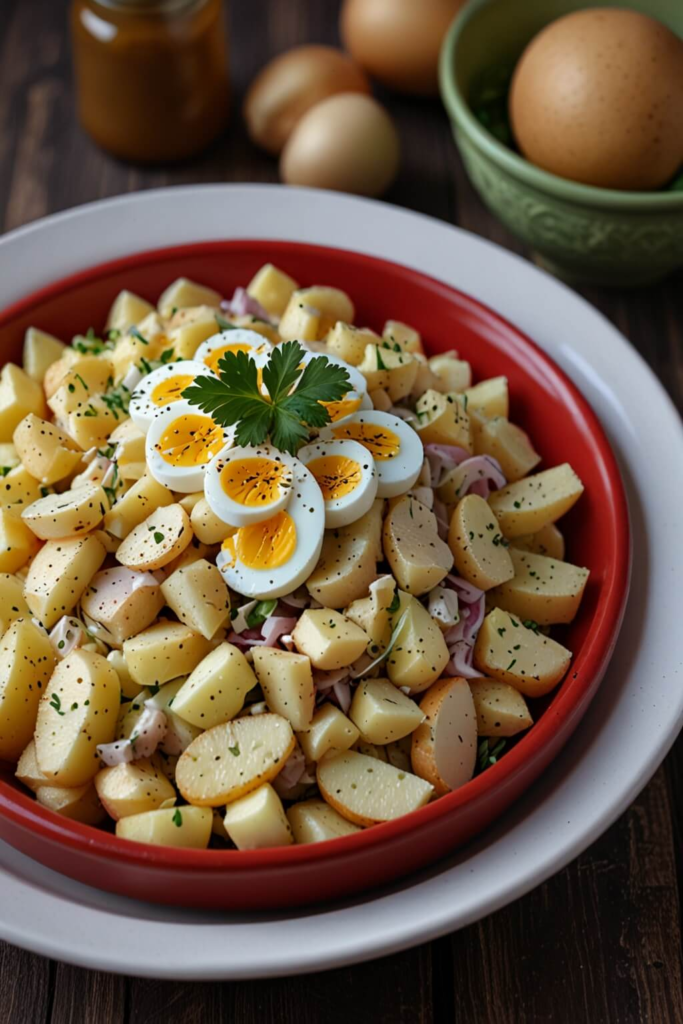Salade de pommes de terre traditionnelle: un classique réconfortant